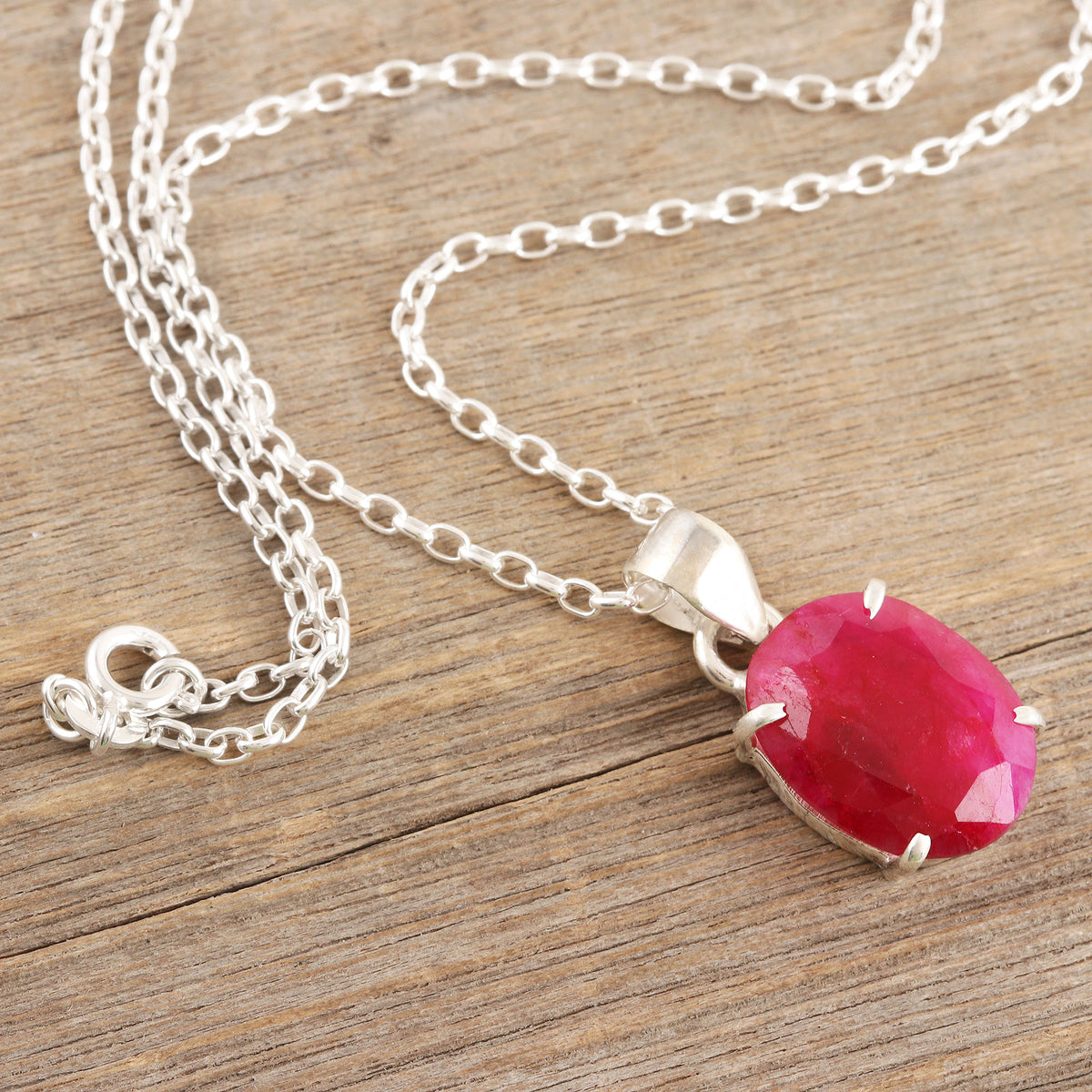 UNDISCOVERED Artisan Box | Faceted Ten-Carat Ruby Pendant Necklace Crafted in India - Love Grande