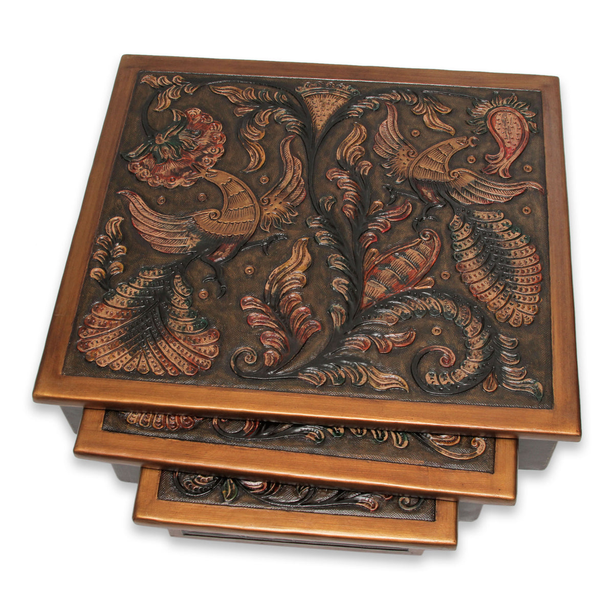 UNDISCOVERED Artisan Box | Artisan Crafted Tooled Leather Wood Side ...
