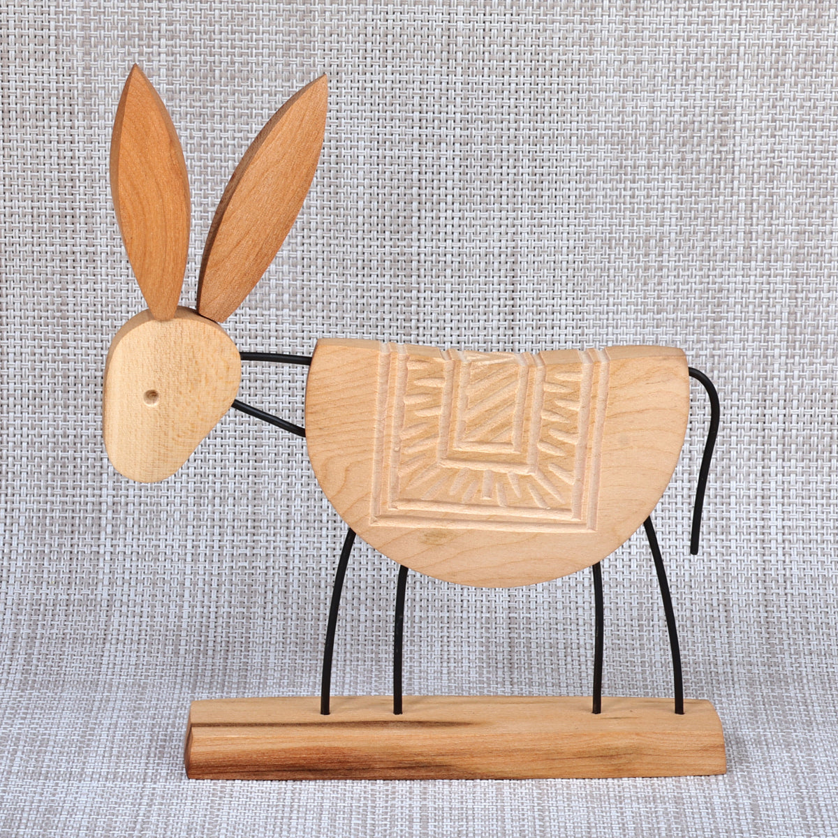 UNDISCOVERED Artisan Box | Hand-Carved Natural-Toned Linden Wood Donkey ...