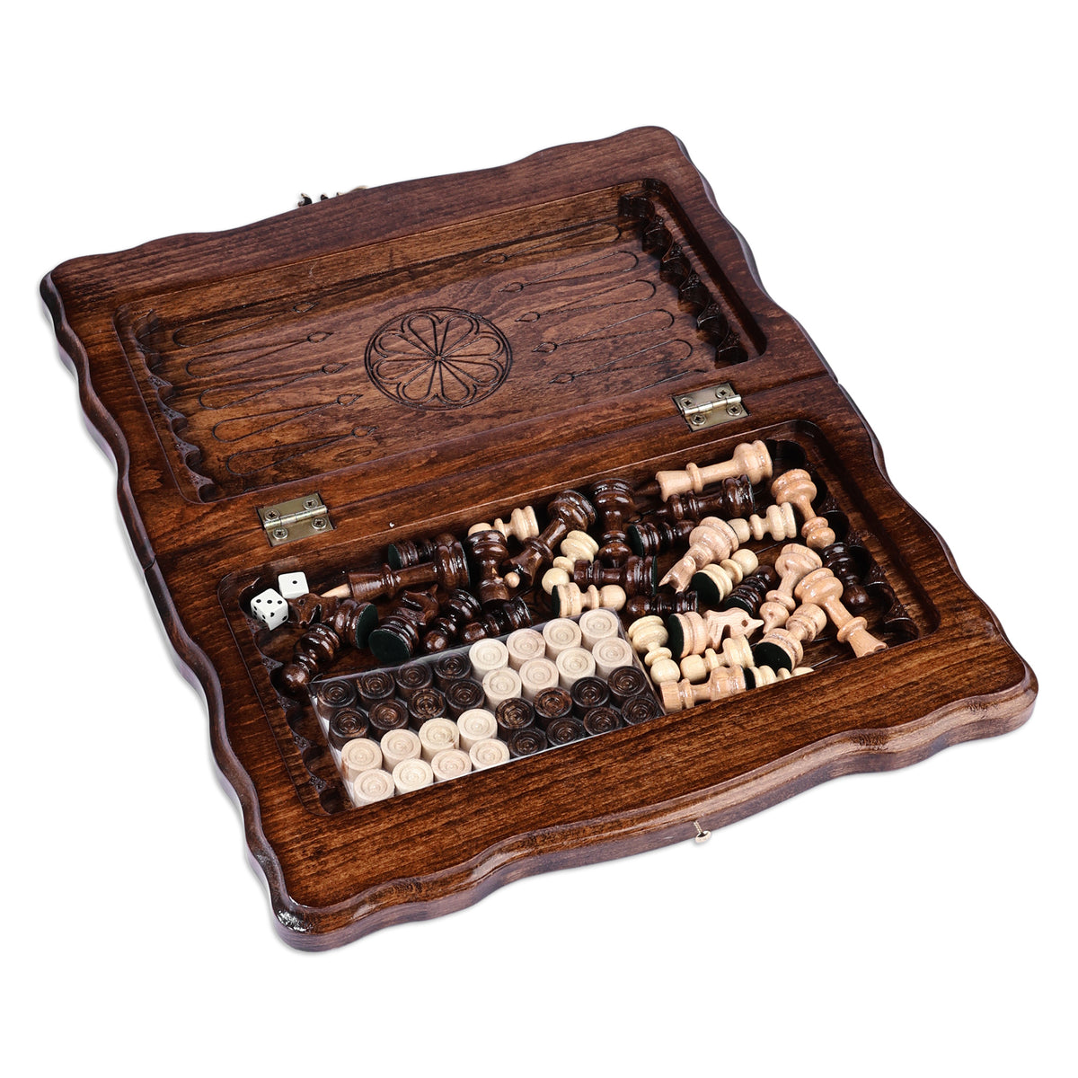 UNDISCOVERED Artisan Box | Hand Carved Wood Chess and Backgammon Board ...