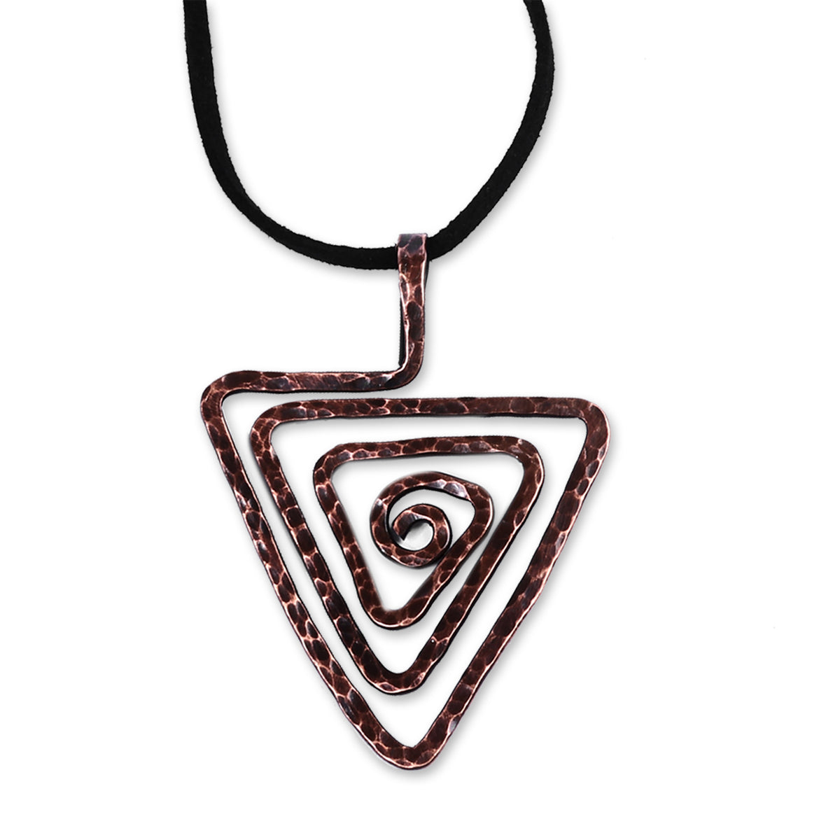 UNDISCOVERED Artisan Box | Antiqued Hammered Triangular Copper Pendant ...