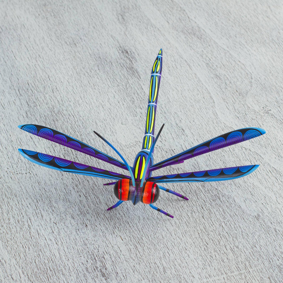 UNDISCOVERED Artisan Box | Handcrafted Blue Copal Wood Dragonfly ...