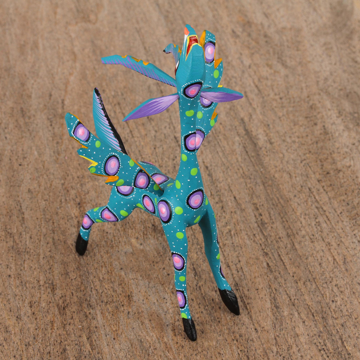 UNDISCOVERED Artisan Box | Teal Alebrije Gazelle with Multicolor Hand ...