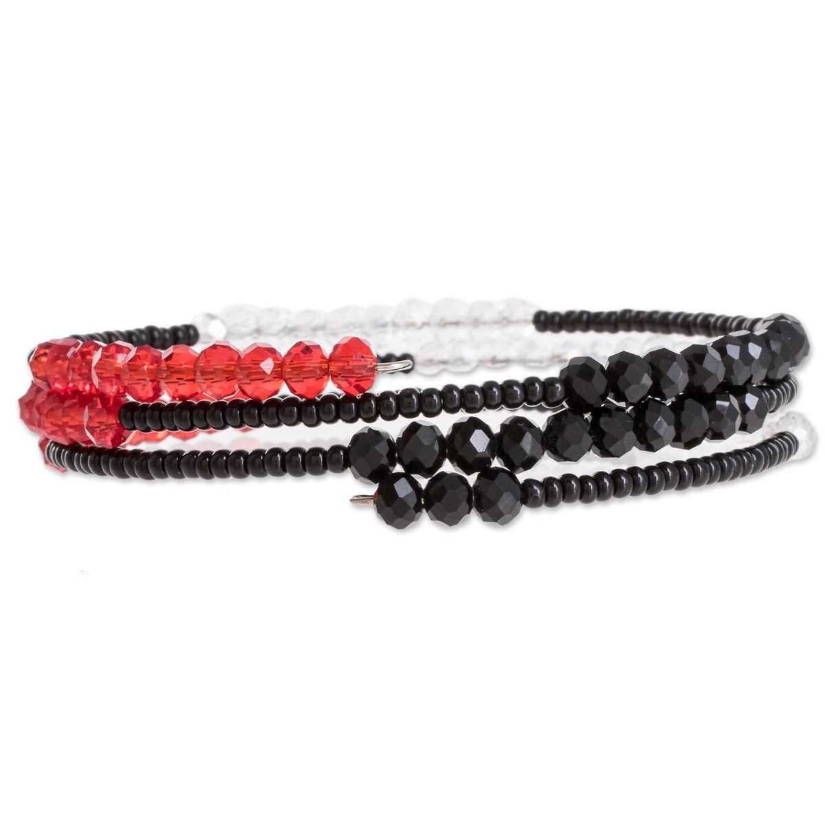 UNDISCOVERED Artisan Box | Black and Red Glass and Crystal Beaded Wrap ...