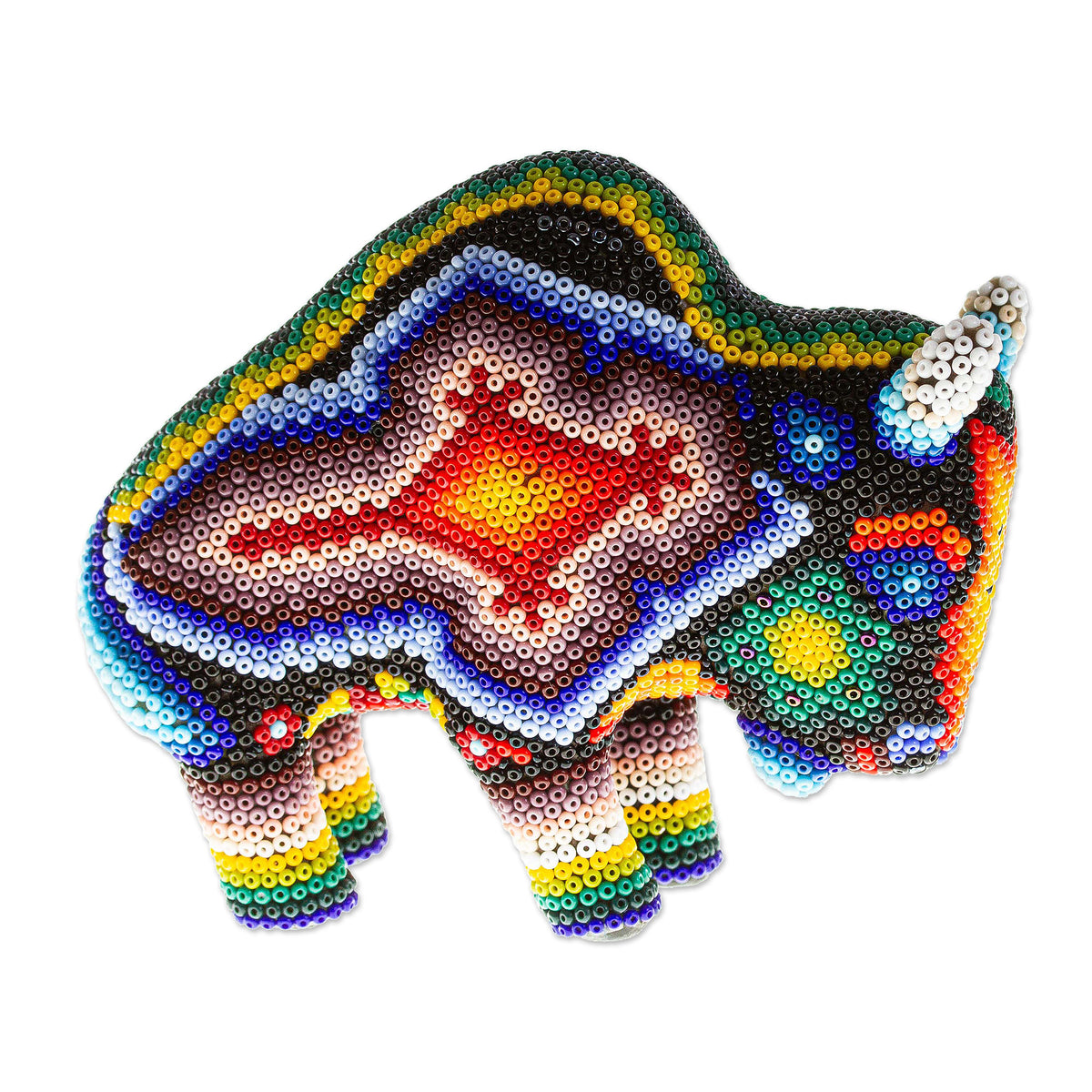 UNDISCOVERED Artisan Box | Handmade Beaded Bison Figurine - Noble Bison ...