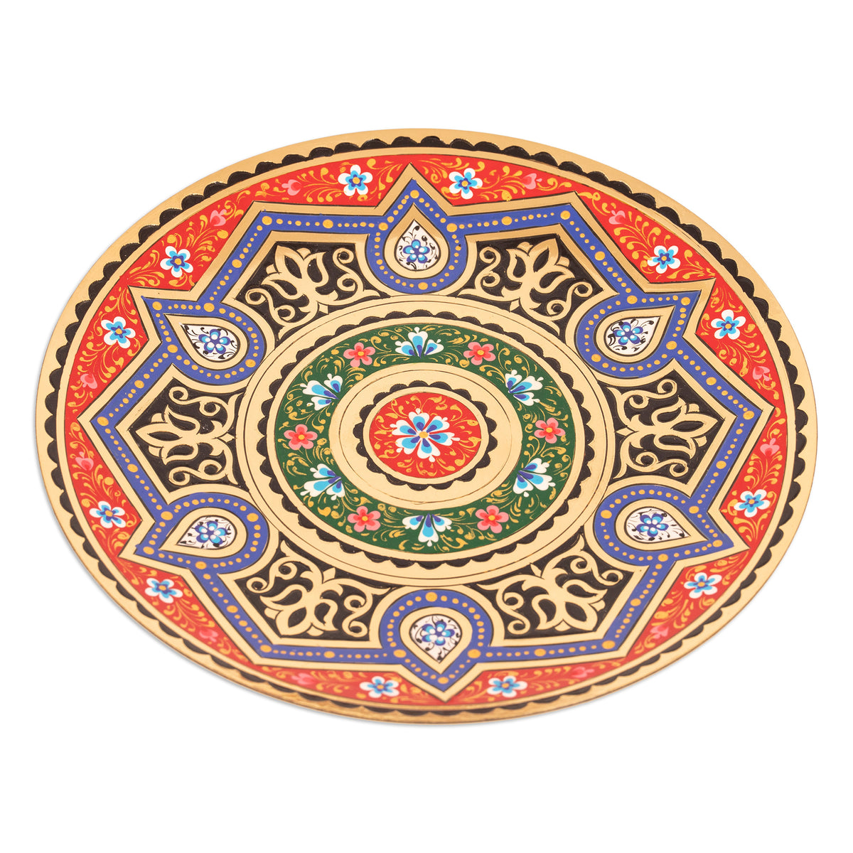 UNDISCOVERED Artisan Box | Geometric Red and Blue Brass Wall Art with ...