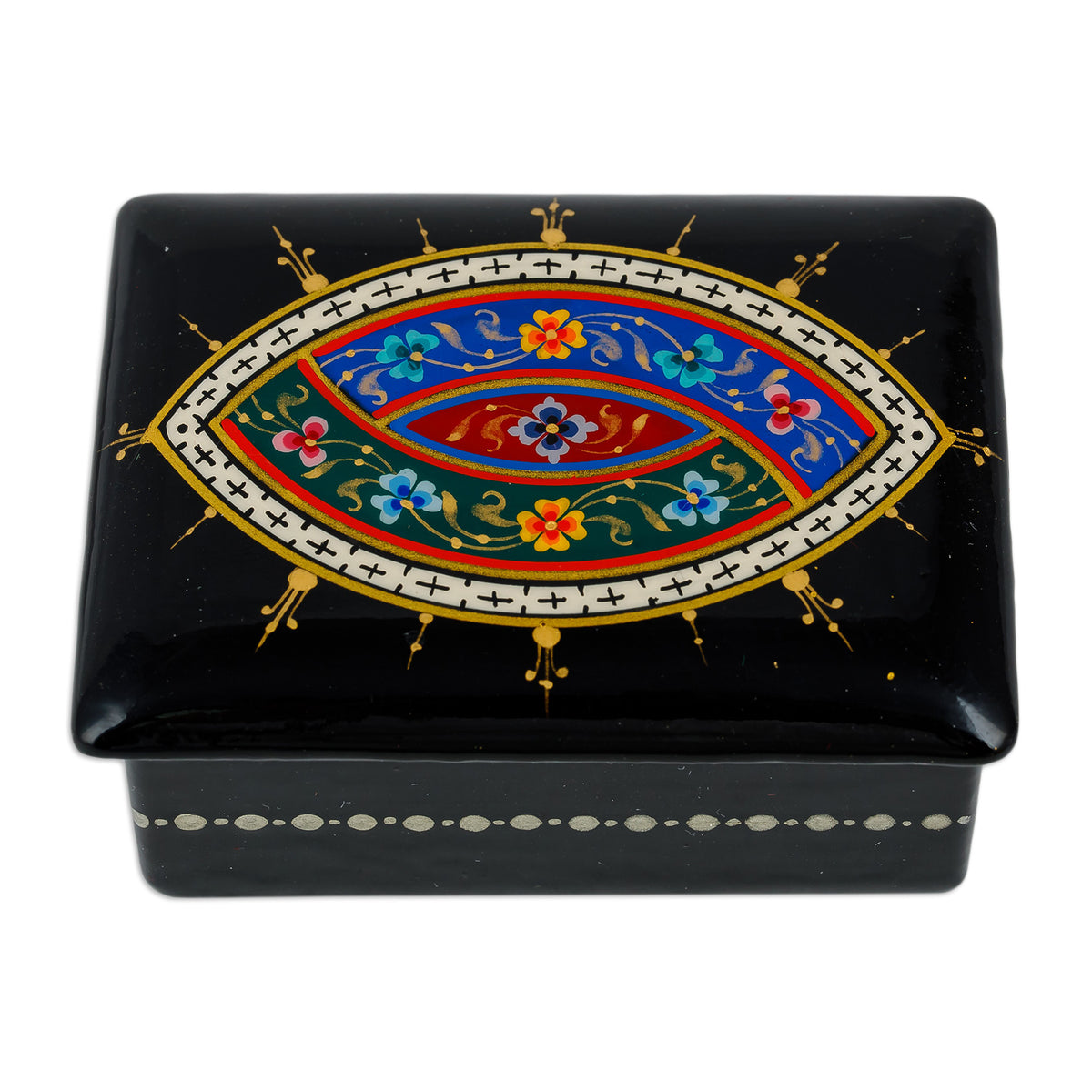 UNDISCOVERED Artisan Box | Lacquered Papier Mache Jewelry Box with ...