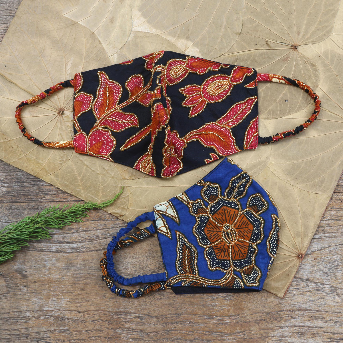 UNDISCOVERED Artisan Box | Pair of Cotton Batik Beaded Face Masks ...