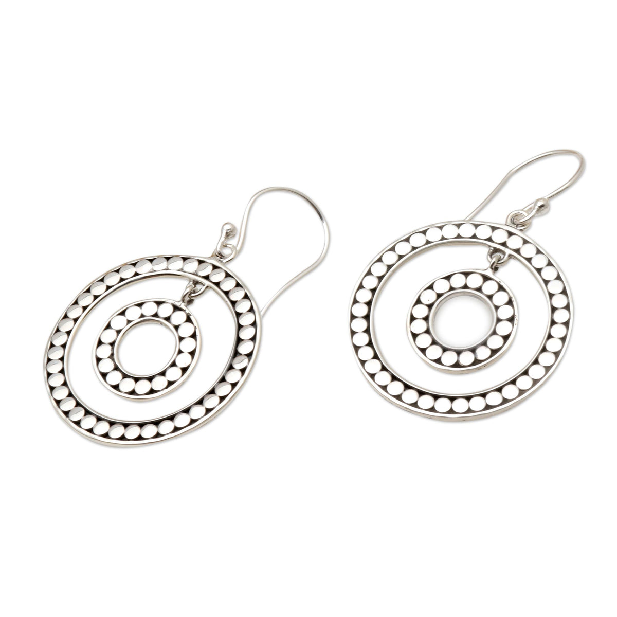 UNDISCOVERED Artisan Box | Circular Sterling Silver Dangle Earrings ...