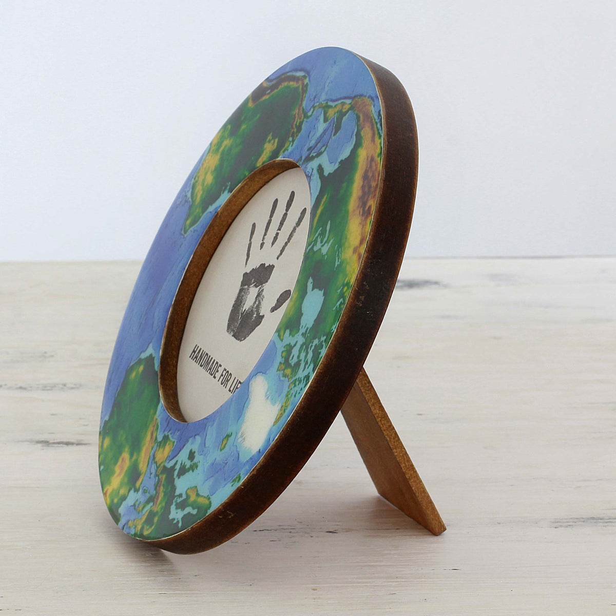 UNDISCOVERED Artisan Box | Laminated Wood Round Photo Frame of Planet ...
