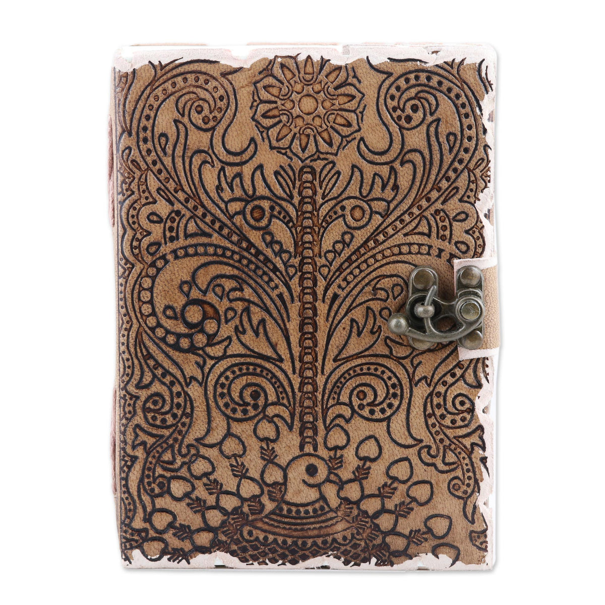 UNDISCOVERED Artisan Box | Embossed Cotton and Leather Peacock-Motif ...